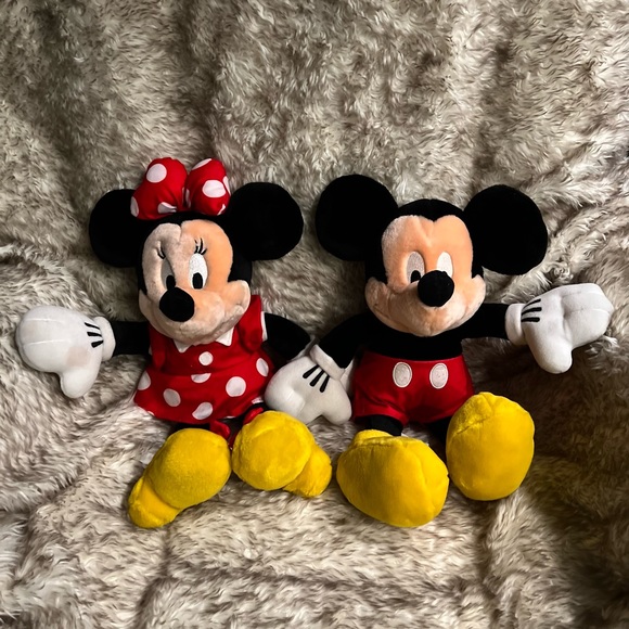 Disney | Toys | Disney World Micky And Minnie Mouse Plush 7 Doll Set ...